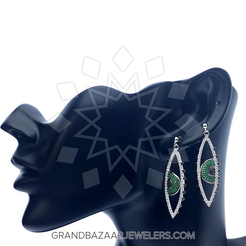 925 Silver Evil Eye Earrings GBJ260ER35216