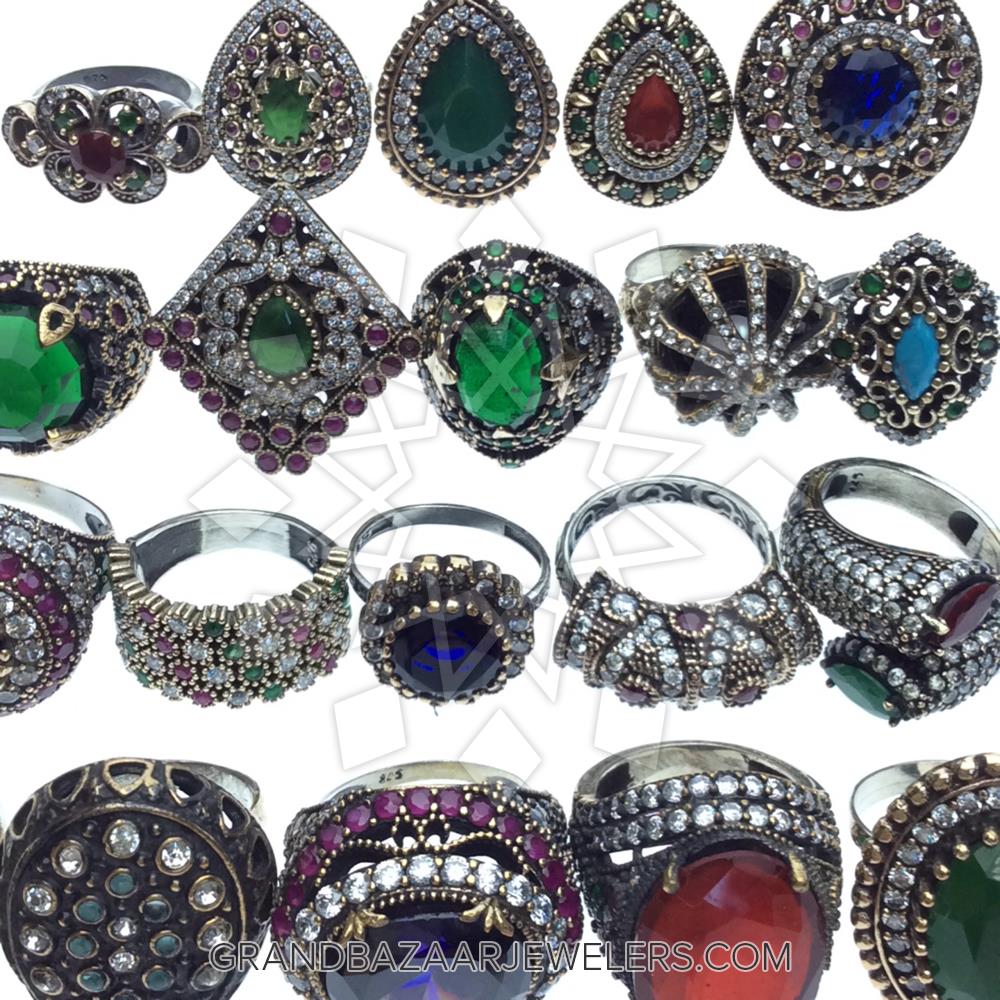 Ethnic Turkish Ottoman Mixed Rings GBJ36RG21757