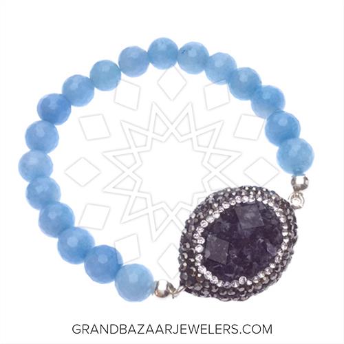 Druzy Raw Crystal Gemstone Bracelets GBJ46BR24298