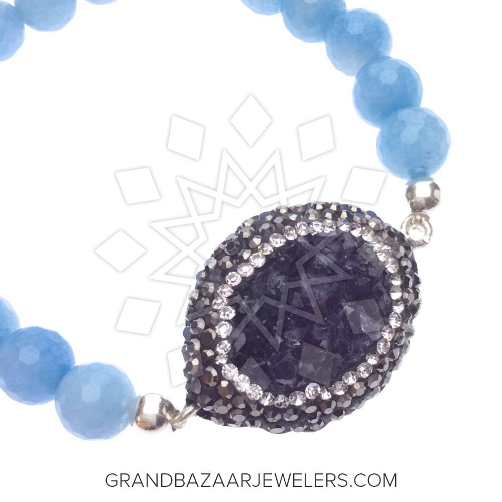 Druzy Raw Crystal Gemstone Bracelets GBJ46BR24298