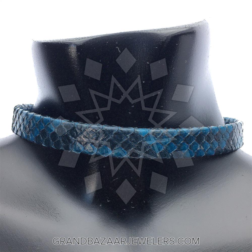 Python Leather and Crystal Bracelet, Necklace GBJ297ST38793